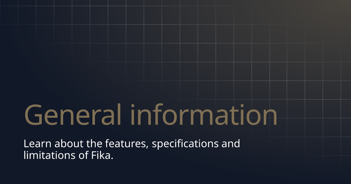 General information | Project Fika